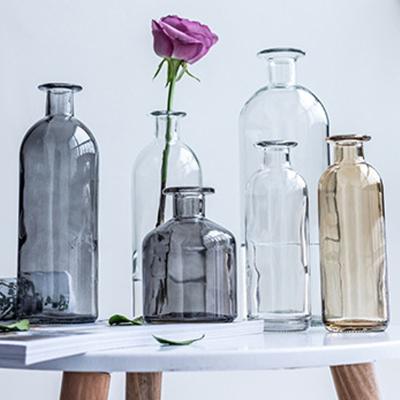 China A abóbada cor-de-rosa azul da cor da boca pequena nórdica do estilo deu forma ao vaso de flor de vidro à venda