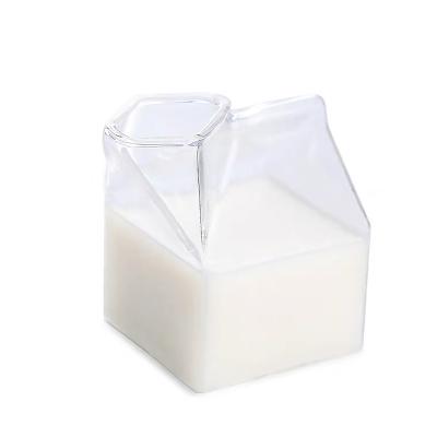 Cina tazza creativa del latte di forma del contenitore di latte di Juice Cocktail Glass Square Hot di personalità 250ml in vendita