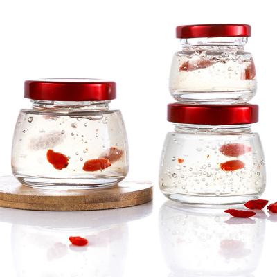 China Vidro Honey Jars Food Storage Container do hexágono 120ml 150ml de LFGB à venda