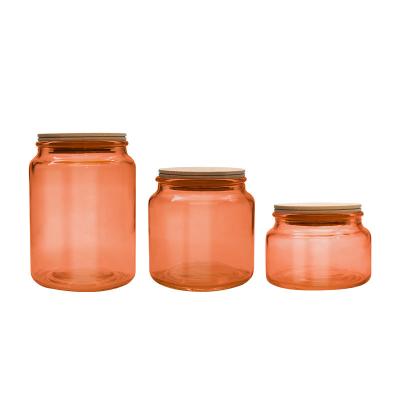 Cina alti barattoli di immagazzinamento nel vetro borosilicato di 500ml 680ml con il coperchio di bambù in vendita
