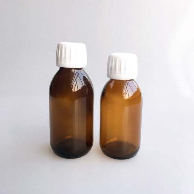 Cina Cappuccio Eco della medicina 65ml 100ml Amber Glass Bottle With pp amichevole in vendita