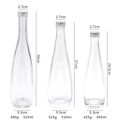 中国 350ml 515mlの空のガラス気密の帽子が付いているガラス飲料のびんをワイン・ボトル 販売のため