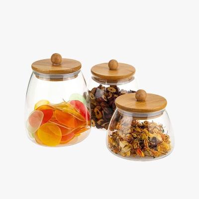 Cina Scatola metallica del tè di vetro di stoccaggio della cucina dei barattoli di stoccaggio di vetro della banda del borosilicato in vendita