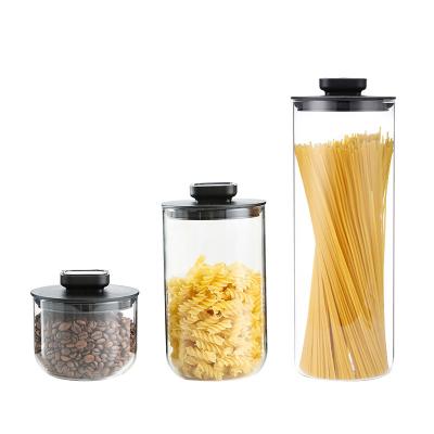 Cina Cucina Bean Borosilicate Glass Jars decorativo 500ml 1000ml 1800ml in vendita