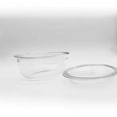 Cina pentola di vetro termoresistente bollente di vetro della pizza del piatto di 4L 4.5L 6.5L in vendita