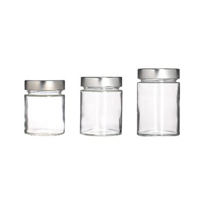 China van het de Mondglas van 6oz 9oz 12oz Brede van het de Kruikglas de Buskruik met Zilveren Deksel Te koop