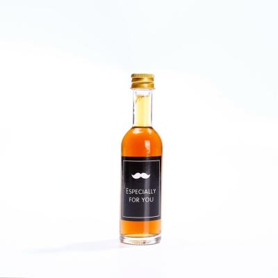 China 50ml Mini Glass Wine Bottles Whiskey-Glasflessen met Aluminiumdeksels Te koop
