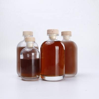 Cina sughero di legno di Gin Wine Glass Bottles With della radura del gelo di 100ml 500ml in vendita