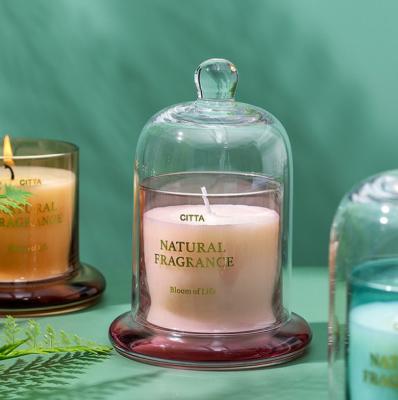 Cina Porta-candela domestico di vetro di Natale della decorazione del supporto di candela del partito di aromaterapia in vendita