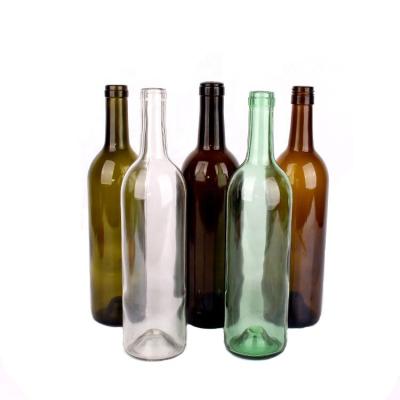 Cina 500ml 750ml ha colorato le bottiglie di vino di vetro vuote con Cork Lids in vendita