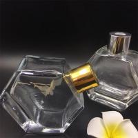 China 80ml Empty Hexagonal Glass Reed Diffuser Clear Glass Aroma Bottle for sale