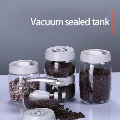 Cina lo stoccaggio di vetro dell'alimento 400ml stona i barattoli di stoccaggio della cucina del sigillatore di vuoto con il coperchio della stampa in vendita