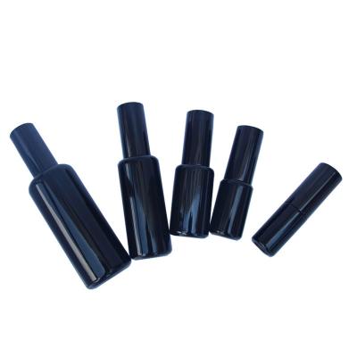 Cina bottiglia di vetro nera cosmetica del contagoccia di 10ml 30ml con il coperchio a vite in vendita