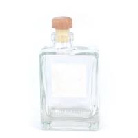 China Flat Square Glass Beverage Bottles 280ml With Customized Logo for sale