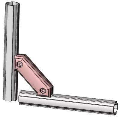 Chine AL en aluminium latéral de 45 double joints de tuyauterie de degré - connecteur diagonal de tuyau de l'accolade 4 à vendre