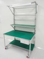 China Industrial Grade Pipe Workbench Made from Aluminum Alloy Tubes with Removable Shelves Supporting Loading Capacity up to 120 Kilograms for sale