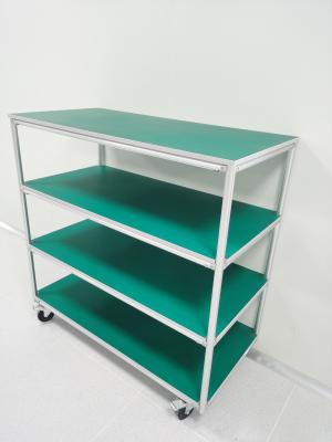 China Industrial Grade Pipe Workbench Made from Aluminum Alloy Tubes with Removable Shelves Supporting Loading Capacity up to 120 Kilograms for sale
