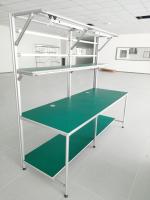China Industrial Grade Pipe Workbench Made from Aluminum Alloy Tubes with Removable Shelves Supporting Loading Capacity up to 120 Kilograms for sale