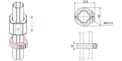 China Anodic Oxidation Aluminium Tube Round Ring Retainer AL-31 RoHS Certificated for sale