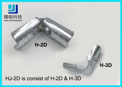 China Chrome 90 Degree Vertical Metal Joint Chrome Pipe Connectors For ESD Pipe Rack for sale
