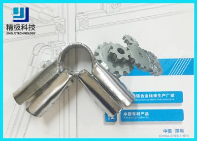 China Chrome 90 Degree Vertical Metal Joint Chrome Pipe Connectors For ESD Pipe Rack for sale