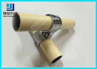 China 2 Pipe Mounting Bracket Chroming Joint Tube Metal Clamp For ESD Trolley HJ-6D for sale