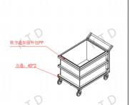 China Square Tube SUS304 PP Water Storage Transport Trolley with 200kg Load Capacity for sale
