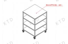 Cina Carrozzino di trasporto a montatura durevole con capacità di carico di 80 kg e ruote da 3" in vendita