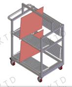 China The size and material of the trolley and the board cart can be customized for sale