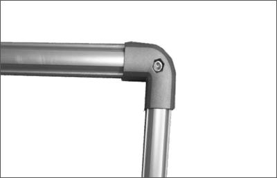 China Elbow Round Aluminum Pipe Connectors Pipe Joints For Industrial Pipe Rack System for sale