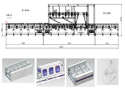 Cina catena d'imballaggio completamente automatica della cassa del contenitore di cartone 11.5kw attrezzatura d'imballaggio 800mm della cassa della colla di PUR in vendita