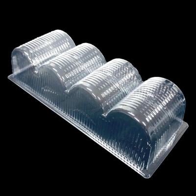 Cina Confezionato su misura 4 cellule PET Plastic Blister Tray per biscotti Food Grade Safe Packaging Inner Holder in vendita