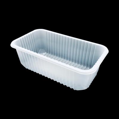 China Customizable Food Grade PP Microwave-Safe Deep Plastic Tray for Fresh Ready Meals for sale