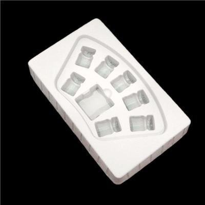 Китай Индивидуальные флокированные лотки из ПЭТ для флаконов с сывороткой для косметической упаковки продается