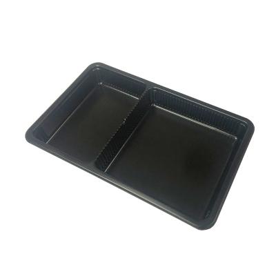 China Custom Black PP Heat Sealable Food Tray with Competitive Tooling Cost for Takeout Containers for sale