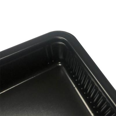 China Custom Black PP Heat Sealable Food Tray with Competitive Tooling Cost for Takeout Containers for sale