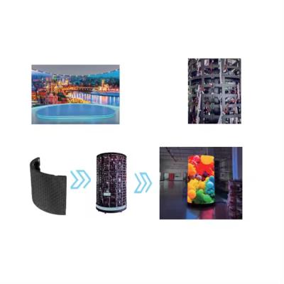 China 320mm*160mm P4 Modulo de Display LED Soft à prova d'água Ecrã LED flexível curvo redondo à venda