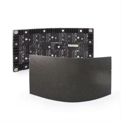 Cina Display a parete a LED flessibile, schermo a parete video a LED curvo esterno in vendita