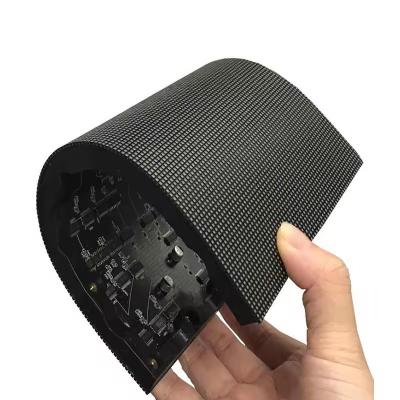 Cina Display a parete a LED flessibile, schermo a parete video a LED curvo esterno in vendita