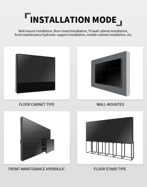55 ιντσών Ultra Narrow Bezel διαφημιστική οθόνη 4K LCD βίντεο οθόνη τοίχου