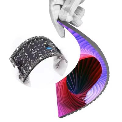 Cina SMD Soft Indoor Full Color LED Screen P2 P2.5 P3 P4 P5 RGB Curve Flexible LED Board in vendita