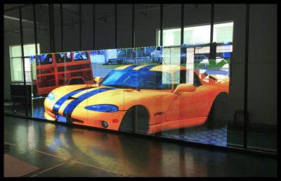 China 1R1G1B Transparante LED-scherm met 160° kijkhoek en aluminium kastmateriaal Te koop