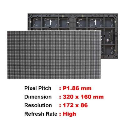 Cina schermo video HD 320x160mm Indoor GOB LED Module P1.86 3840Hz 1/43scan in vendita