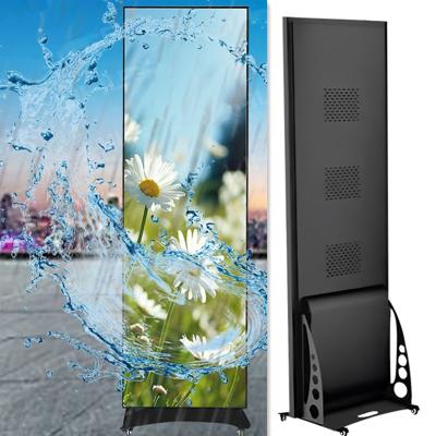 Cina Display pubblicitario esterno a doppio lato LED in piedi Poster P1.5 FULL Color 12 Fullcolor 2 anni CE ROHS FCC 6000cd/sqm 640x1600 in vendita
