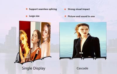 Cina Display pubblicitario esterno a doppio lato LED in piedi Poster P1.5 FULL Color 12 Fullcolor 2 anni CE ROHS FCC 6000cd/sqm 640x1600 in vendita