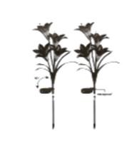 China Outdoor Solar Garden Stake Lights, Lily Flower Solar Light DJ07 for sale
