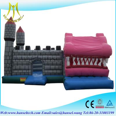 China Hansel Air Bouncer Inflatable Trampoline With Small Obstacles For Kids Playground for sale