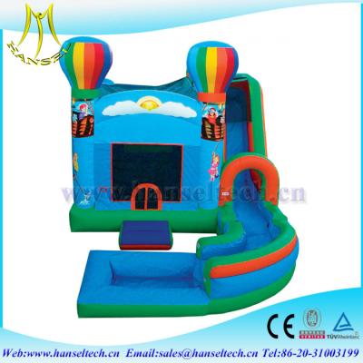 China Hansel 2017 hot selling commercial PVC outdoor inflatable play area jumping castle slide for sale for sale