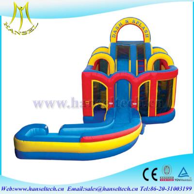 China Hansel 2017 hot selling commercial PVC outdoor inflatable water slides for rent slide for sale