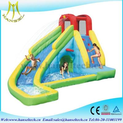 China Hansel 2017 hot selling commercial PVC outdoor inflatable play area water slide rental for sale